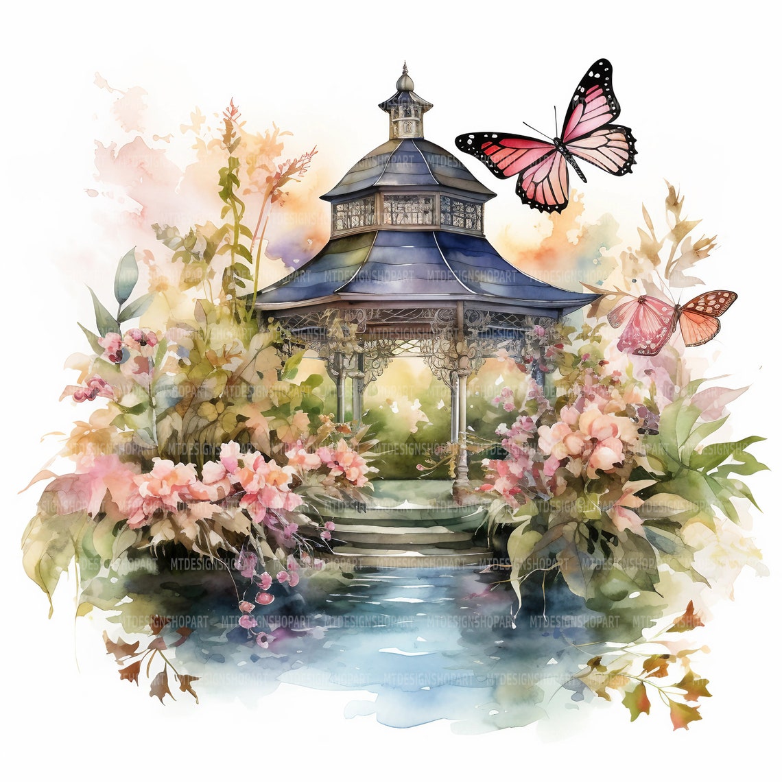 09 Floral Gazebos Clipart, Butterfly Clipart, Gazebos Clipart ...