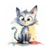 20 of Crazy Cats Clip Art 20 Jpgs - Digital Print, Watercolour Cat ...