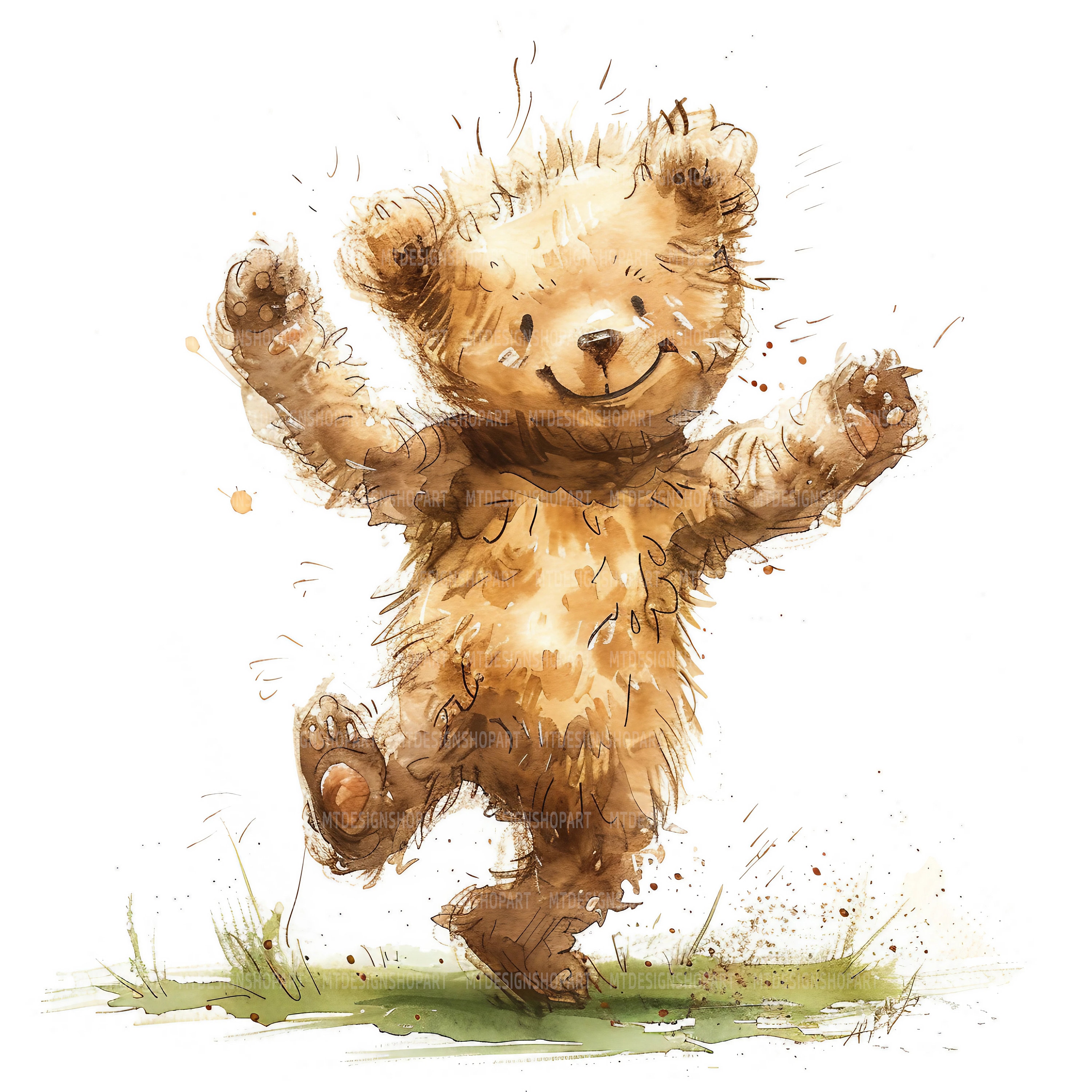 20 Dancing Teddy Bear Clipart, Dance Teddy Bear Clipart, Printable ...