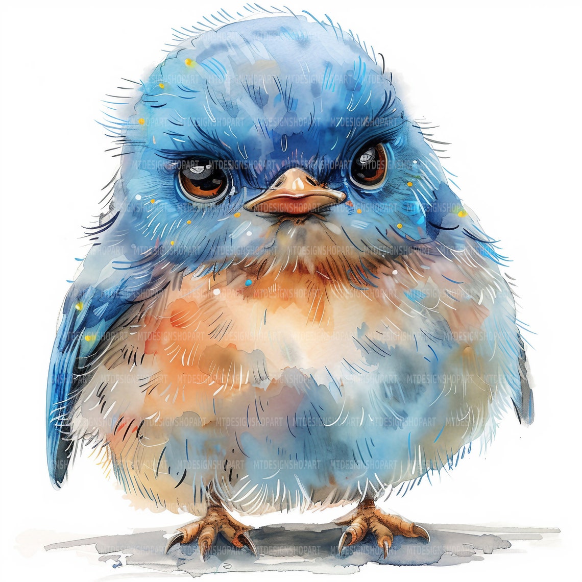 18 Grumpy Birds Clipart, Birds Clipart, Funny Birds, Watercolor Clipart ...