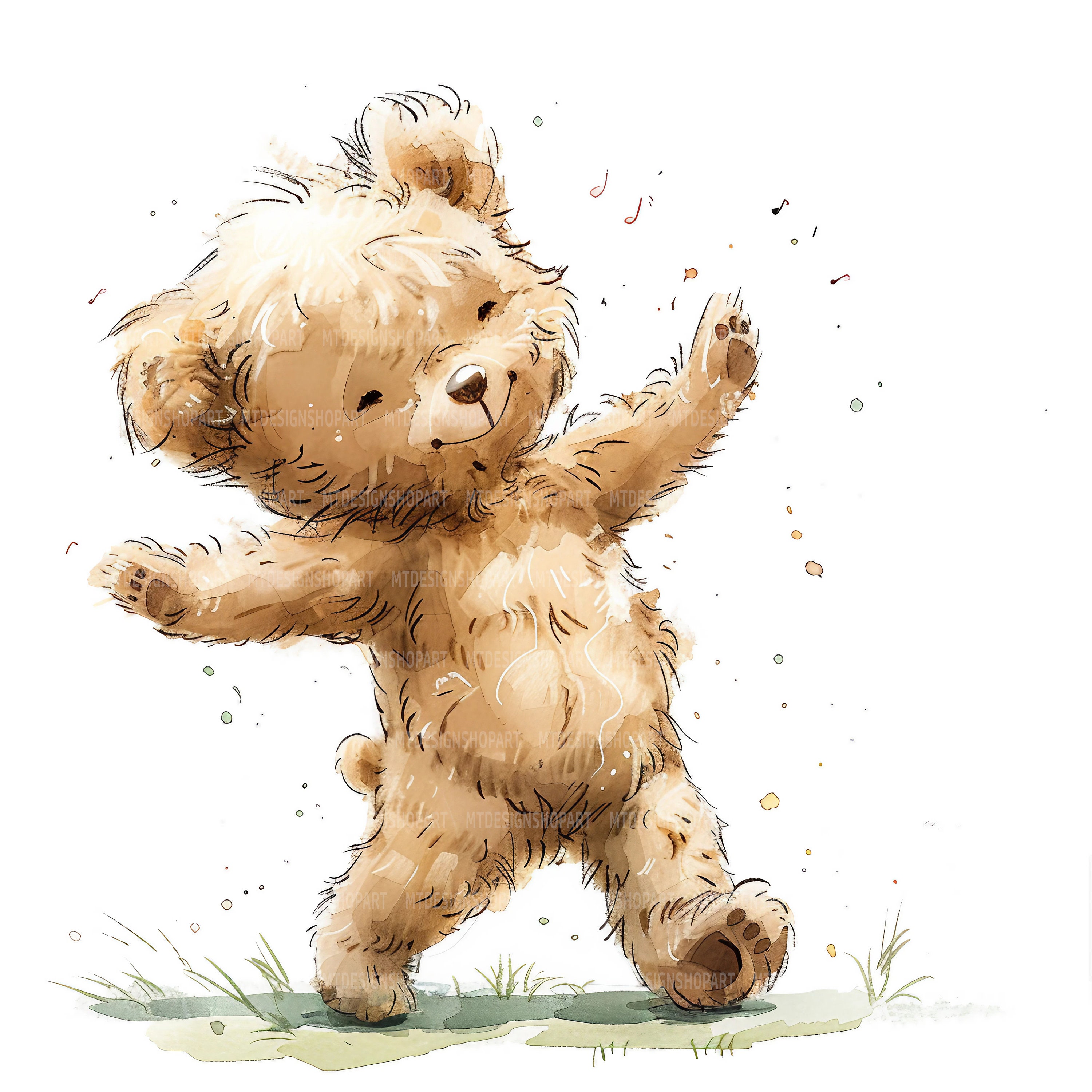 20 Dancing Teddy Bear Clipart, Dance Teddy Bear Clipart, Printable ...
