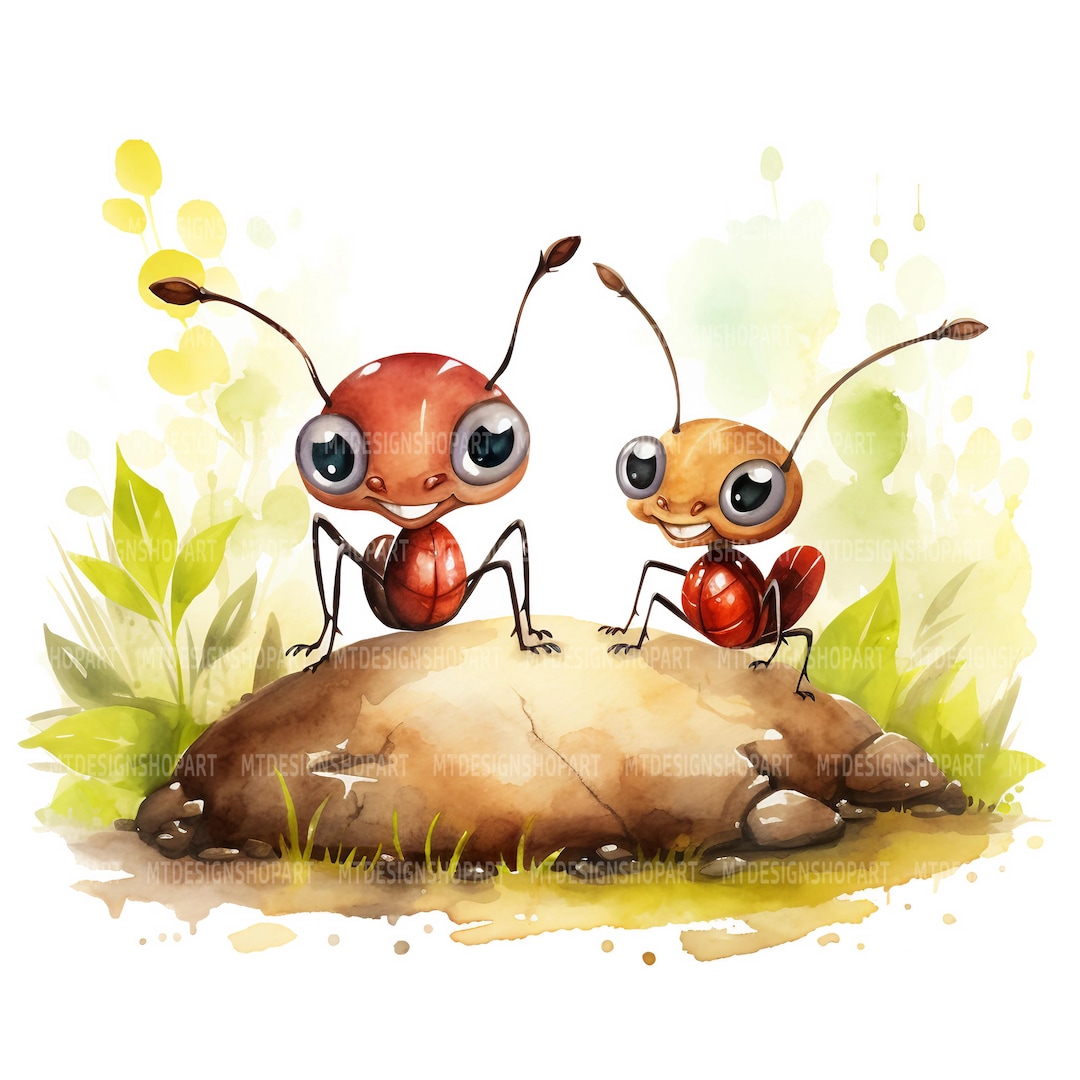 20 Cute Ants Clipart, Ant Clip Art, Printable Watercolor Clipart, Paper ...