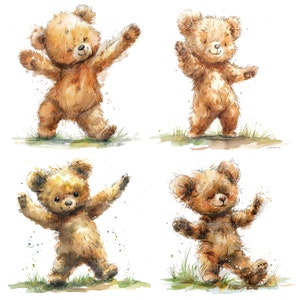 20 Dancing Teddy Bear Clipart, Dance Teddy Bear Clipart, Printable ...