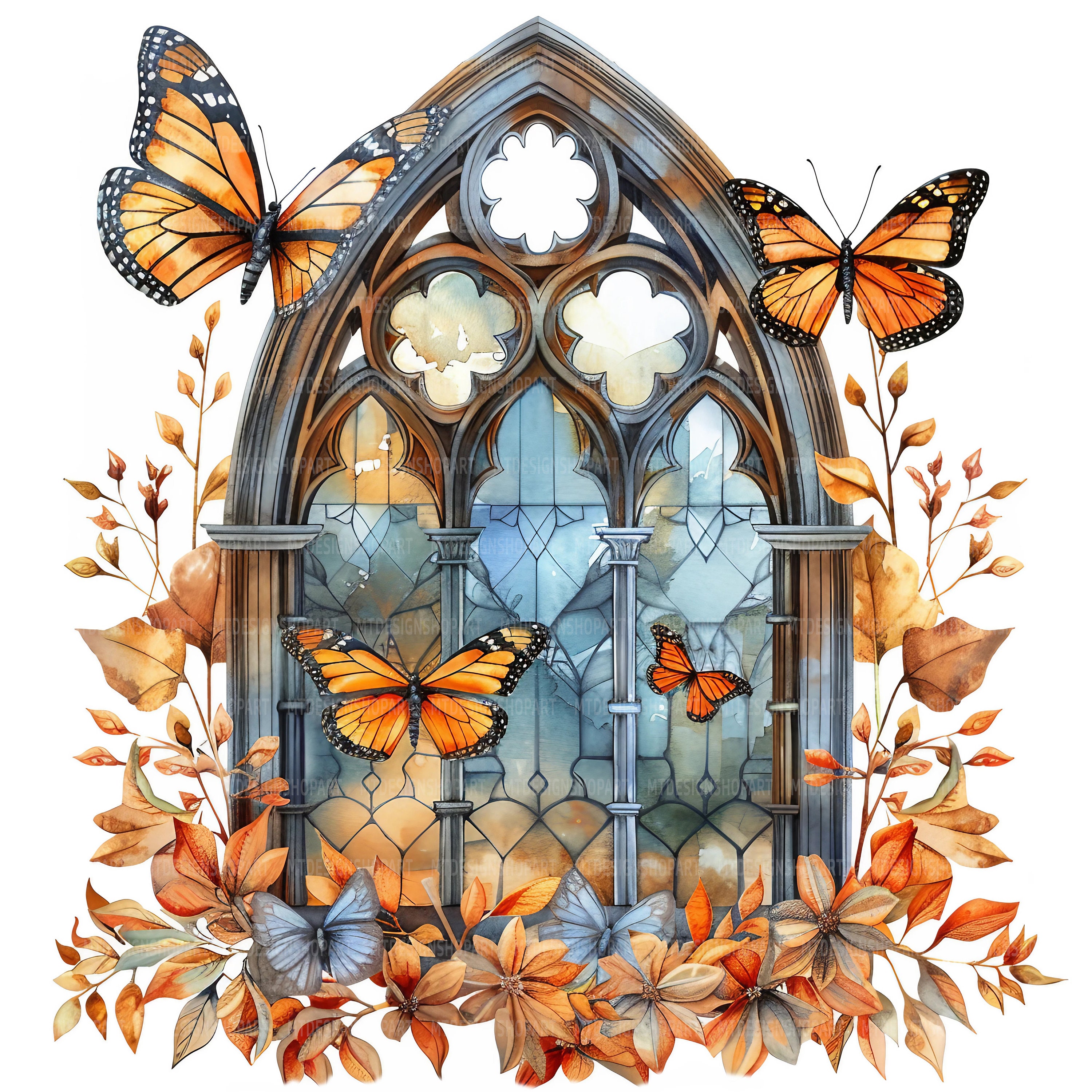 12 Windows and Butterflies Clipart, Windows, Butterflie, Printable ...