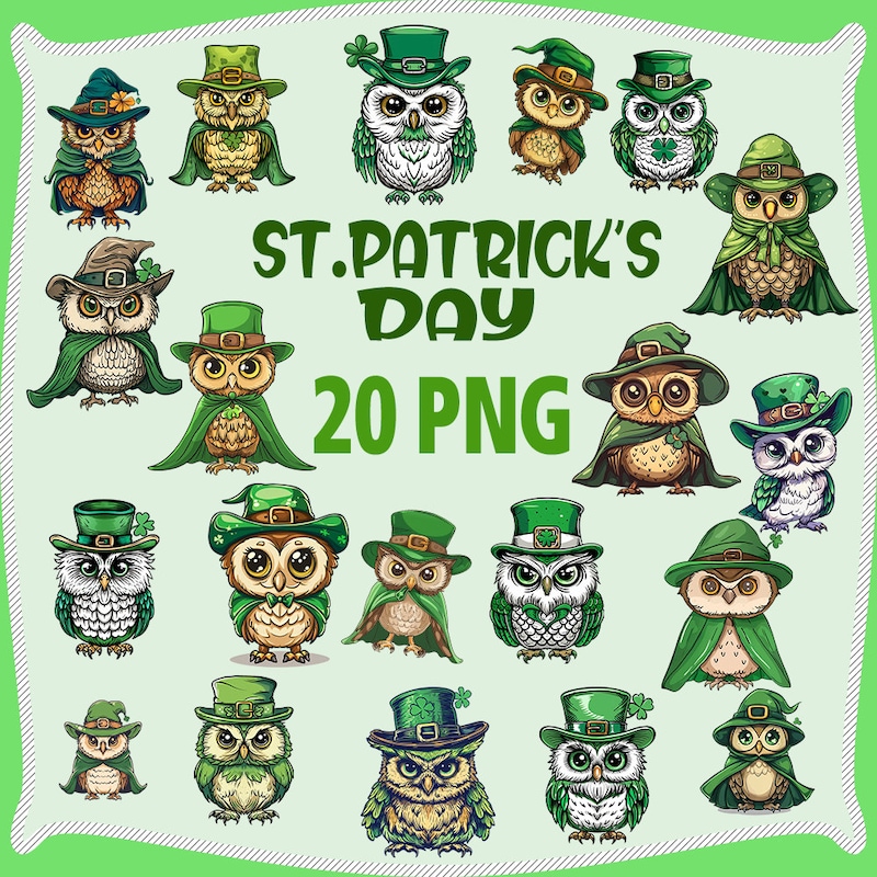 St Patricks Day Owl - Etsy