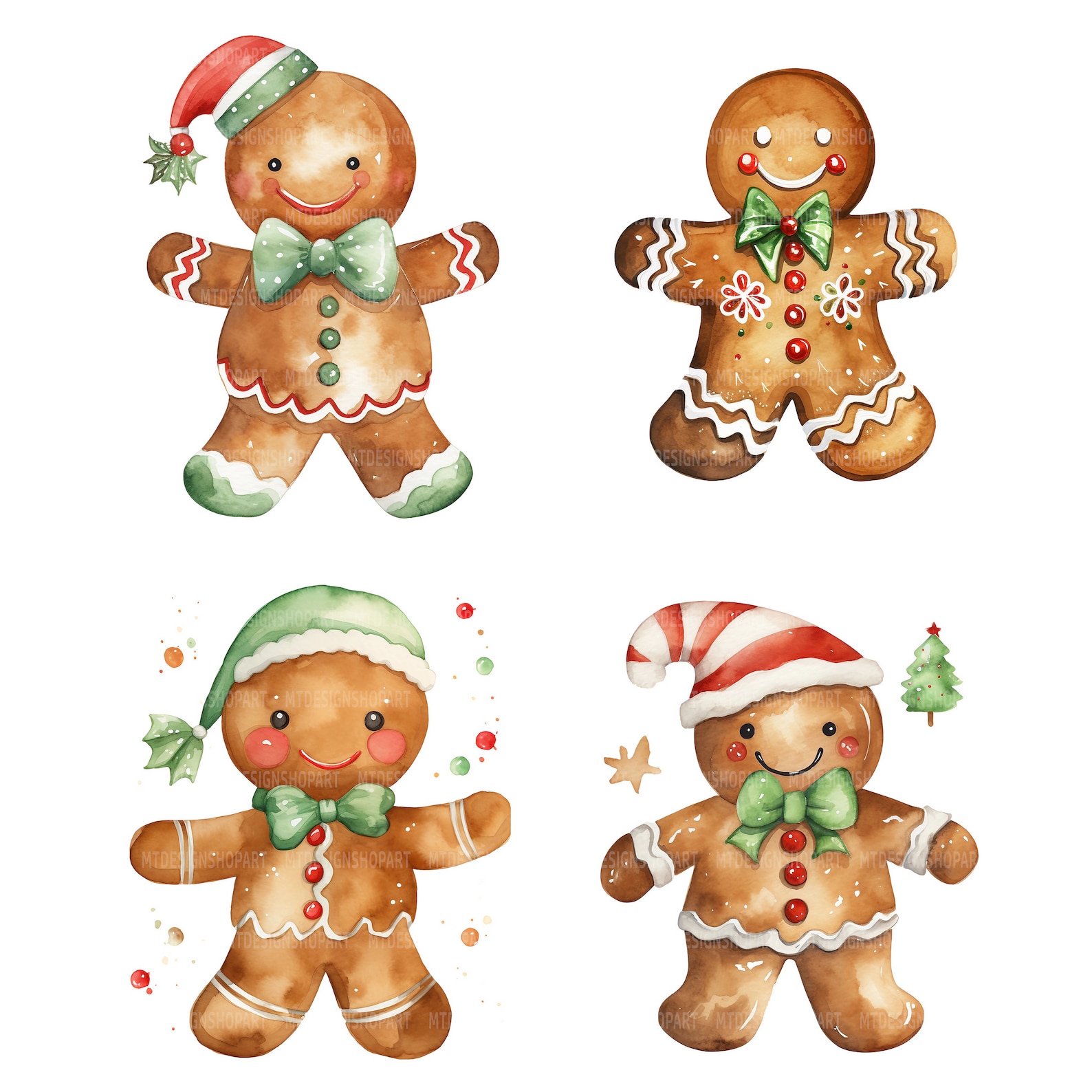 24 Gingerbread Boy Clipart, Christmas Gingerbread Man Clipart ...