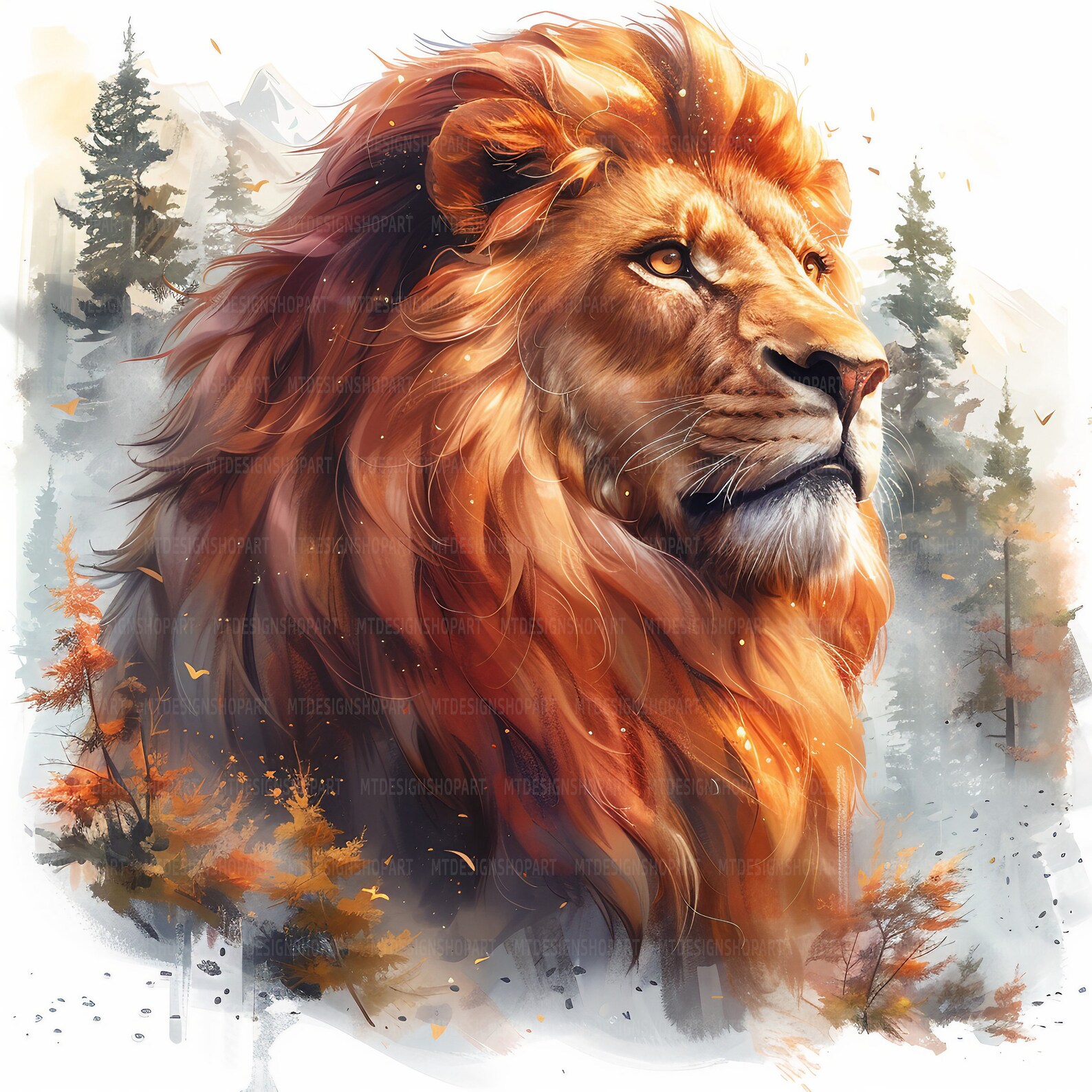 15 Lion Clipart, Lion Images , Printable Watercolor Clipart, High ...