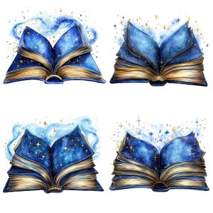 19 Magic Book Clipart, Fantasy Book Clipart, Printable Watercolor ...