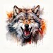 18 Crazy Wolfs Clipart, High Quality Jpgs, Watercolour, Crazy Wolfs ...