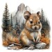 10 Mouse Clipart, Mouse Landscape, Printable Watercolor Clipart, Paper ...