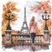 10 Woman in Paris Clipart, Autumn Clipart, Wearing Pink, Printable ...