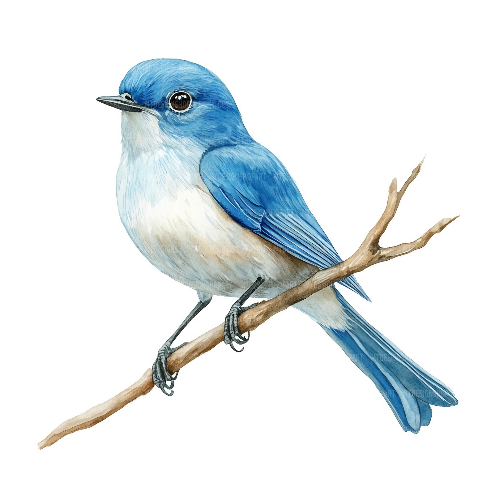 15 Blue Nightingale Clipart, Nightingale Clipart, Printable Watercolor ...