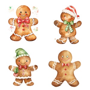 24 Gingerbread Boy Clipart, Christmas Gingerbread Man Clipart ...