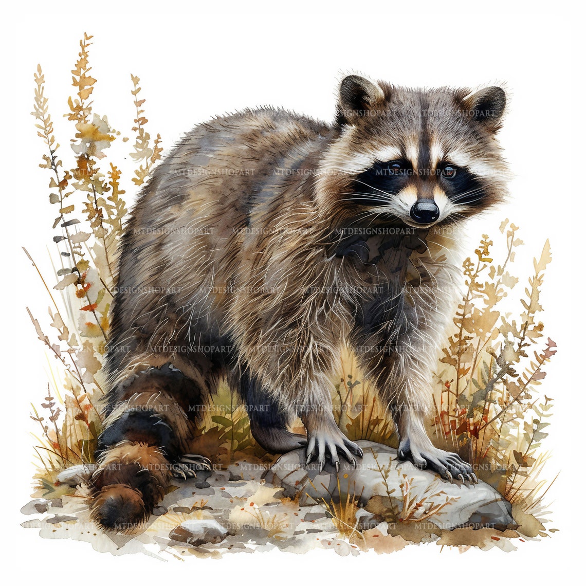15 Racoon Clipart, Printable Watercolor Clipart, Watercolor Raccoon is ...