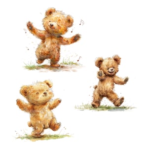 20 Dancing Teddy Bear Clipart, Dance Teddy Bear Clipart, Printable ...