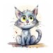 20 of Crazy Cats Clip Art 20 Jpgs - Digital Print, Watercolour Cat ...