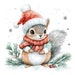 24 Christmas Squirrel Clipart, Squirrel Clipart, Printable Watercolor ...