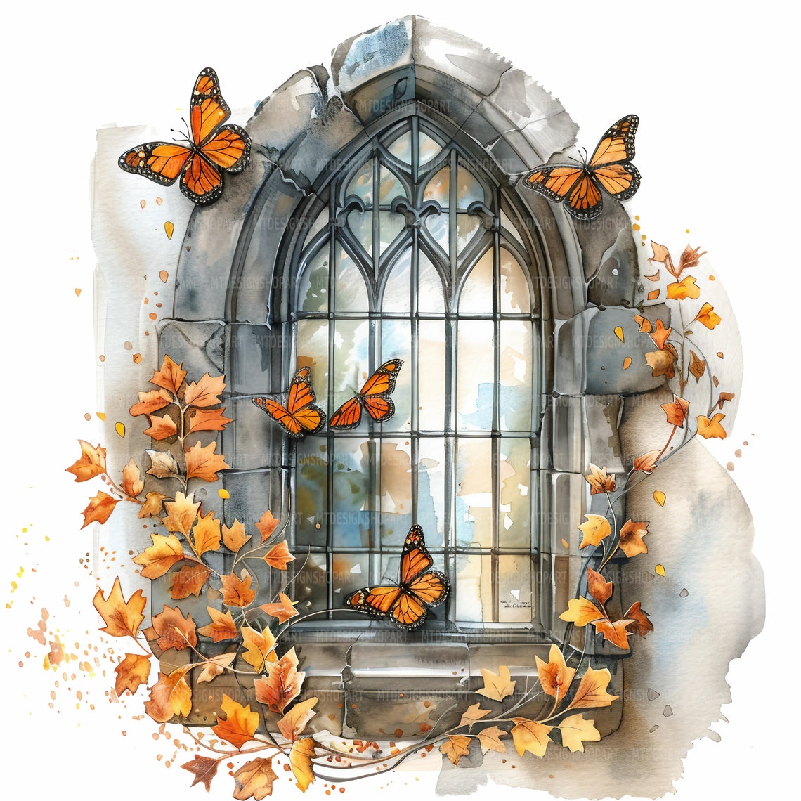 12 Windows and Butterflies Clipart, Windows, Butterflie, Printable ...