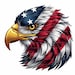 13 American Bald Eagle, USA Flag, United States, Patriotic Eagle, Paper ...