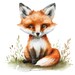 16 Fox Clipart, Cute Fox Baby, Fox Printable, Printable Watercolor ...