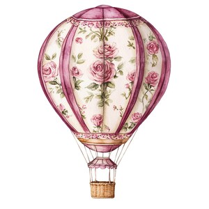 19 Victorian Vintage Balloon Clipart, Hot Air Balloon Art, Printable ...