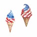 11 Patriotic Ice Cream Clipart, Usa Flag Clipart, Ice Cream, Printable ...