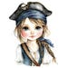16 Girl Pirates Clipart, Girl Pirate, Printable Watercolor Clipart ...