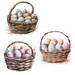 12 Easter Eggs Basket Clipart, Eggs Basket Clip Art, Printable ...