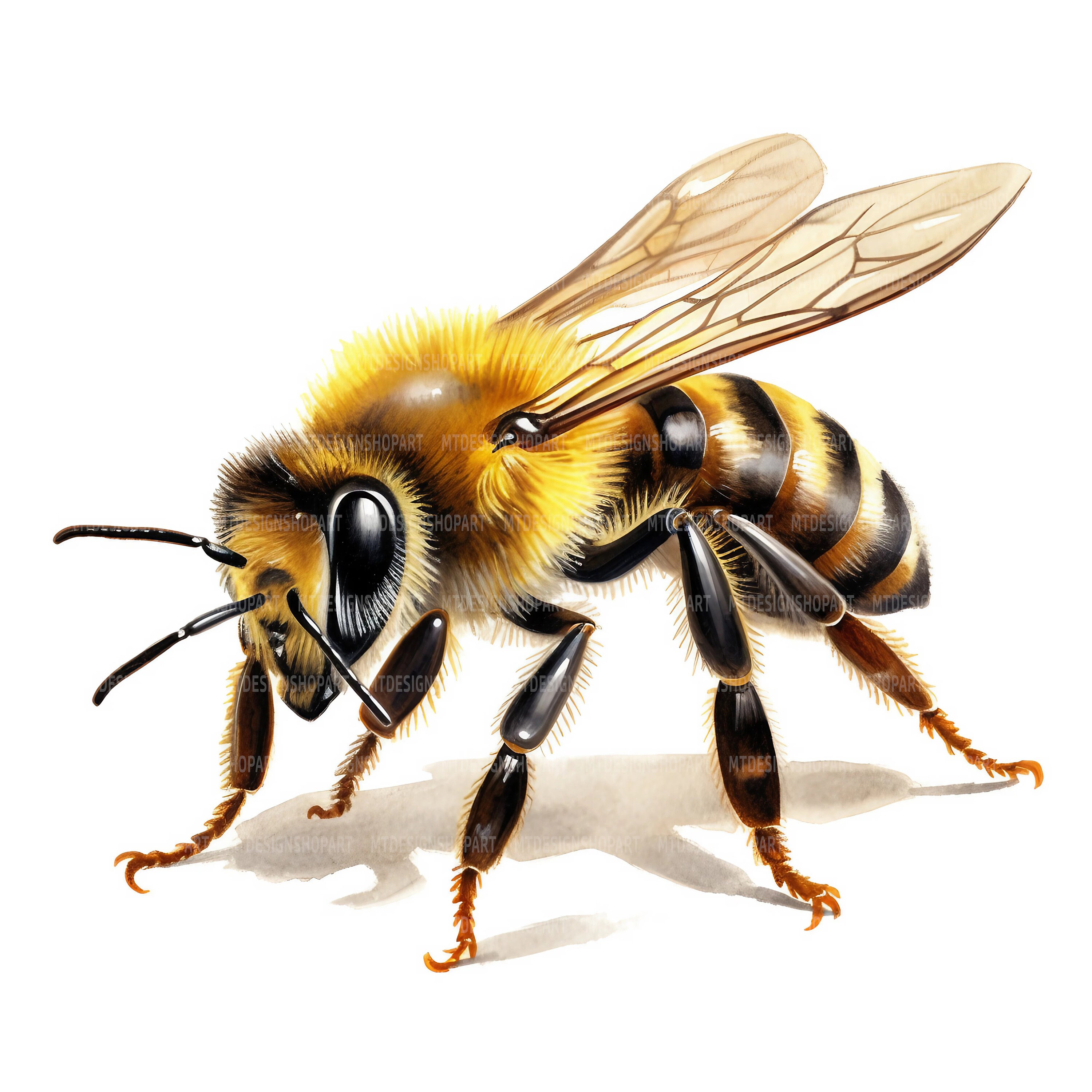 19 Watercolor Bee Clipart, Adorable Bee Print, Printable Watercolor ...