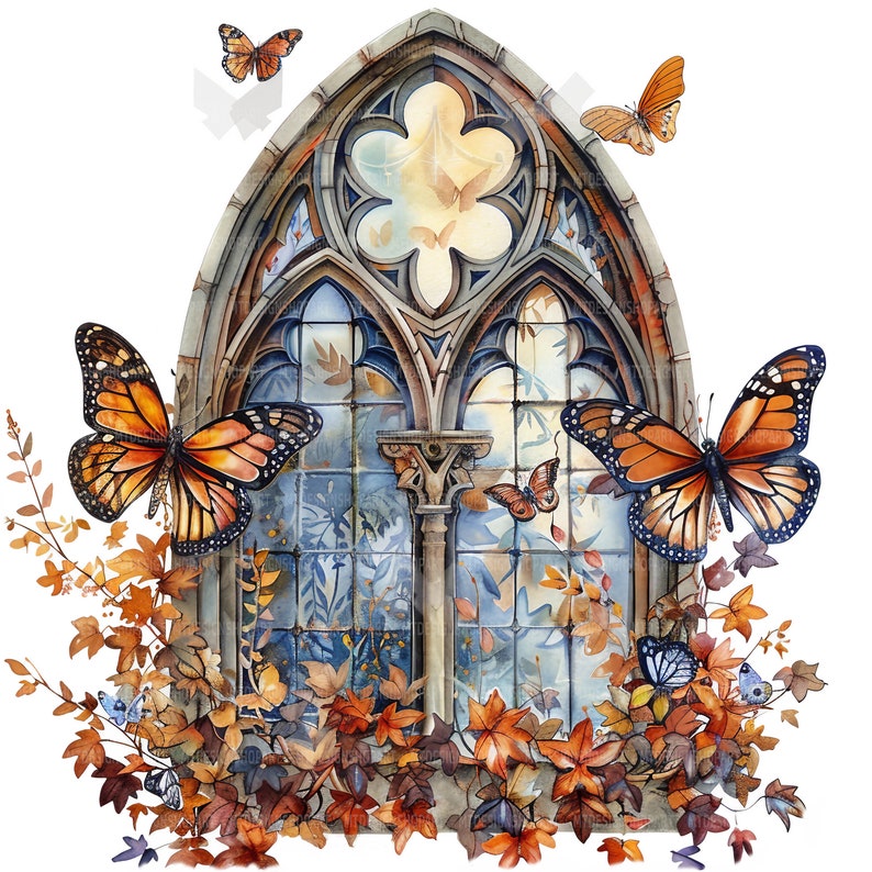 12 Windows and Butterflies Clipart, Windows, Butterflie, Printable ...