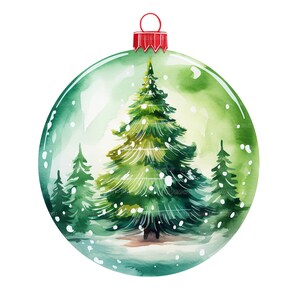 16 Christmas Tree Baubles Clipart, Christmas Bauble, Printable ...