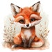 16 Fox Clipart, Cute Fox Baby, Fox Printable, Printable Watercolor ...