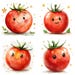19 Cute Tomato Clipart, Funny Tomatoes Art, Printable Watercolor ...