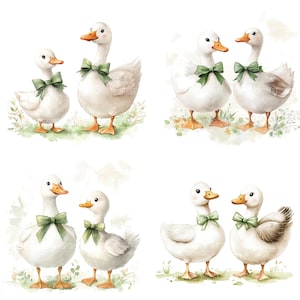 16 Cute Duck Clipart, Duck With Bow, Peacock Landscape, Printable ...