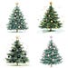 19 Christmas Tree Clipart, Spruce Clipart, Printable Watercolor Clipart ...