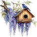 23 Spring Birdhouse Clipart, Bird House Art, Printable Watercolor ...