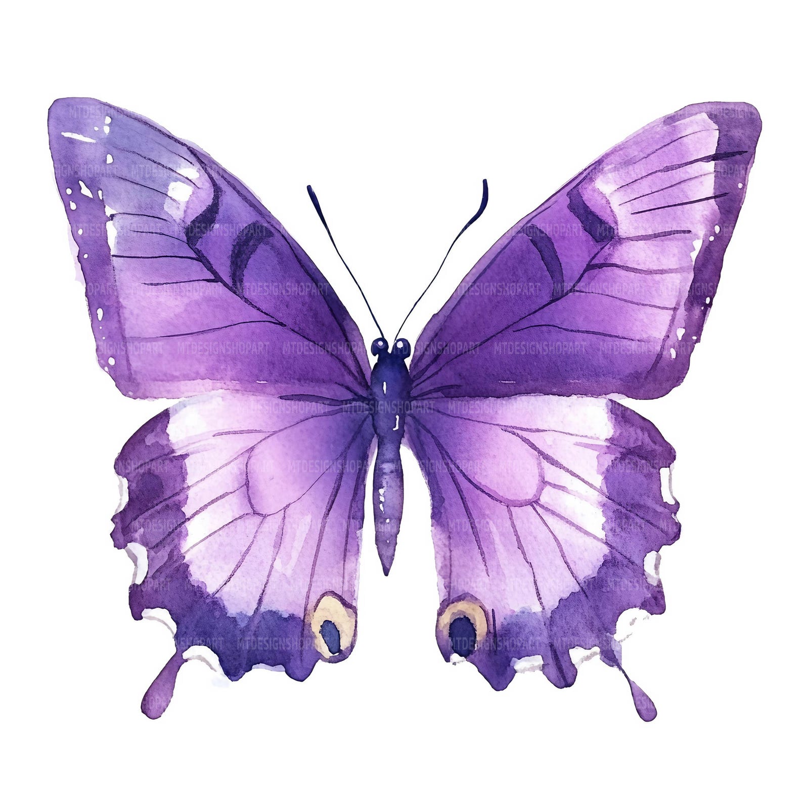 19 Purple Butterfly Clipart, Gold and Purple Butterflies , Printable ...