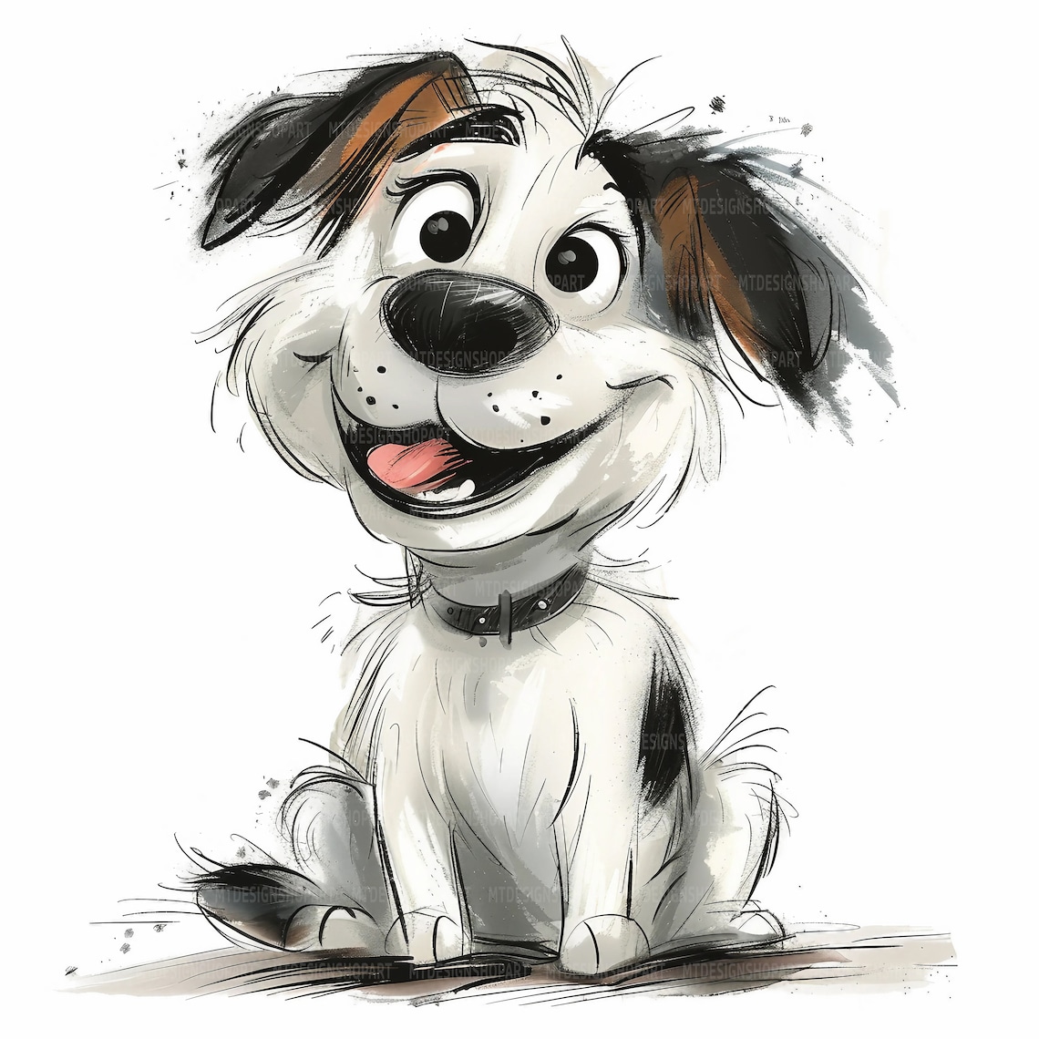 23 Favorite Dog Clipart, Funny Cartoon Dog, Printable Watercolor ...