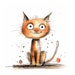 20 of Crazy Cats Clip Art 20 Jpgs - Digital Print, Watercolour Cat ...