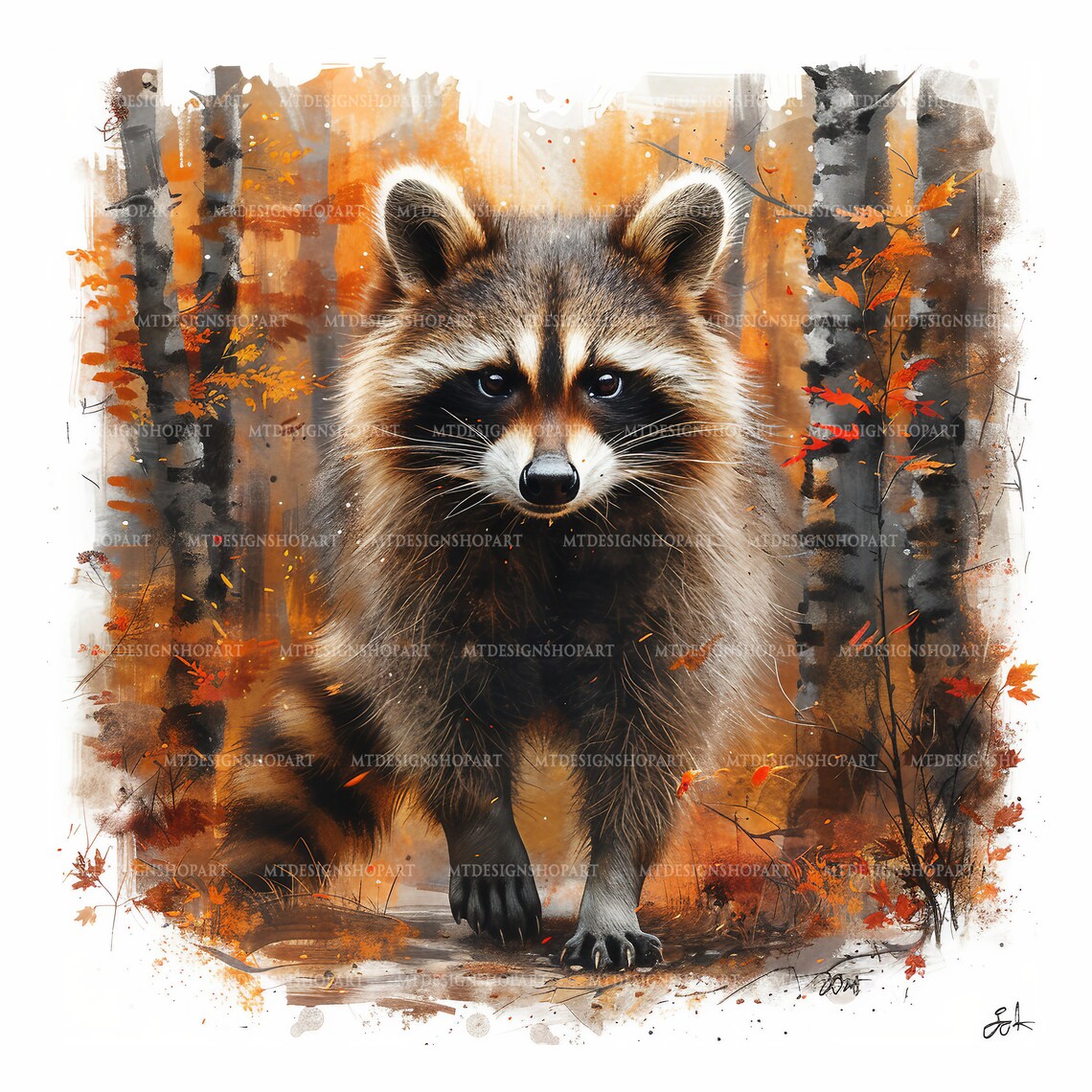 15 Racoon Clipart, Printable Watercolor Clipart, Watercolor Raccoon is ...