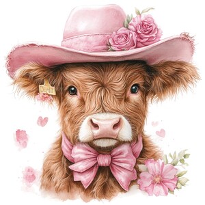 21 Highland Cow Clipart,valentine's Day Highland Cow, Printable ...