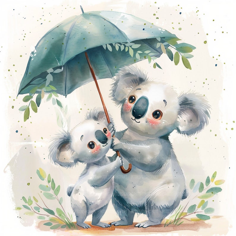 16 Koala Mom and Baby Watercolor Clipart, 16 Jpgs (digital Download) - Etsy