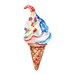 11 Patriotic Ice Cream Clipart, Usa Flag Clipart, Ice Cream, Printable ...
