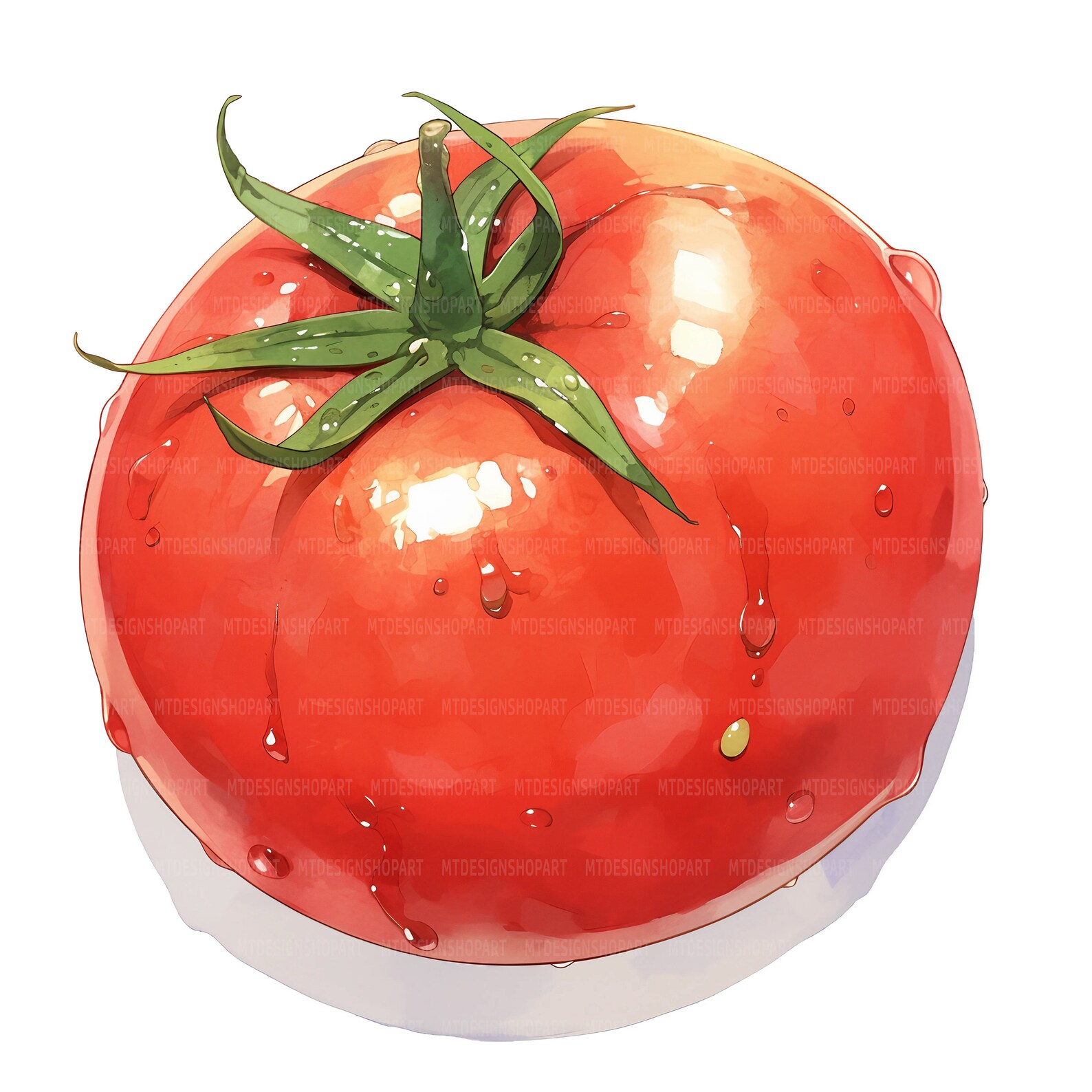 18 Tomatoes Clipart, Cute Tomato Clipart, Printable Watercolor Clipart ...