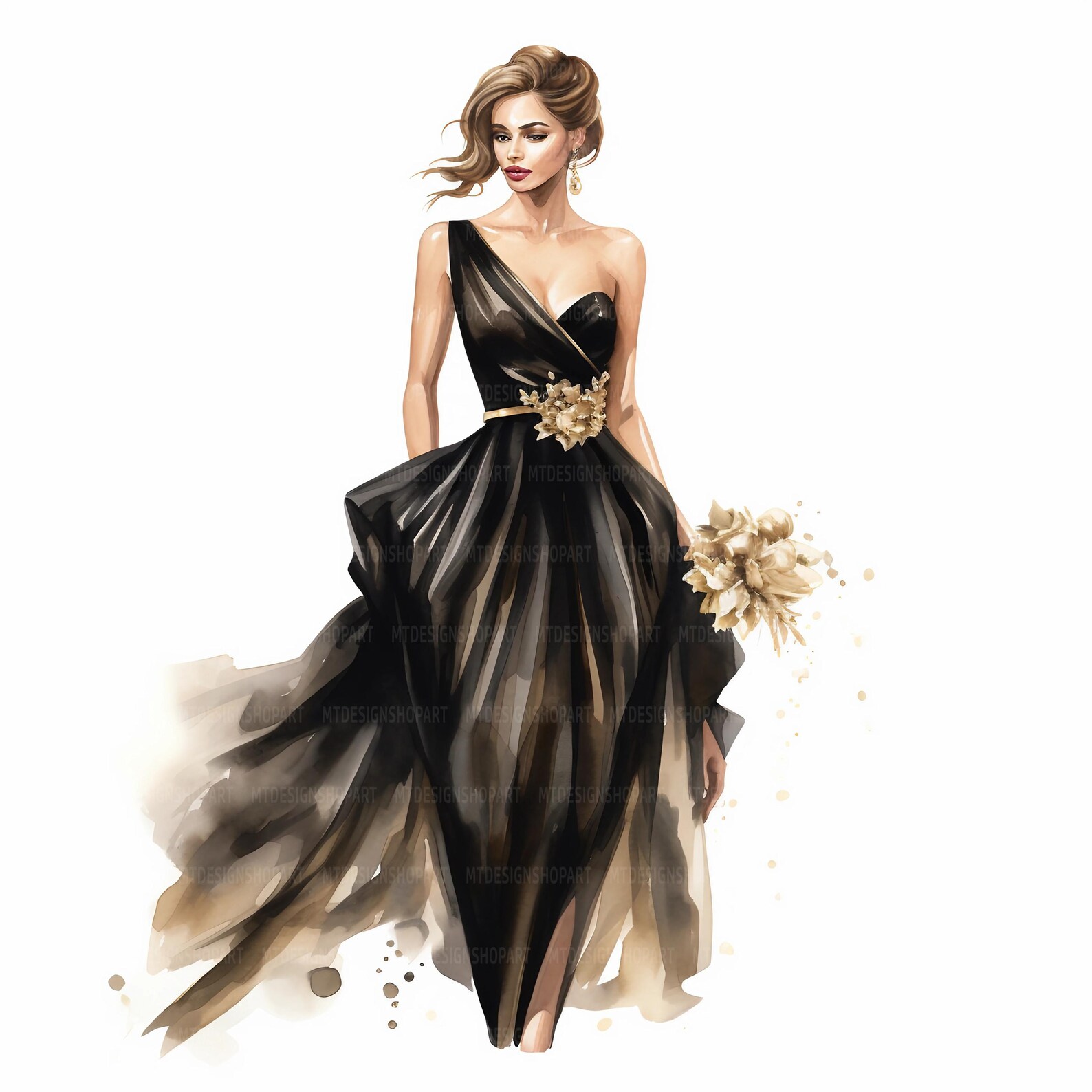 16 Fashion Woman Clipart, S1, Fashion Girl Clipart, Printable ...