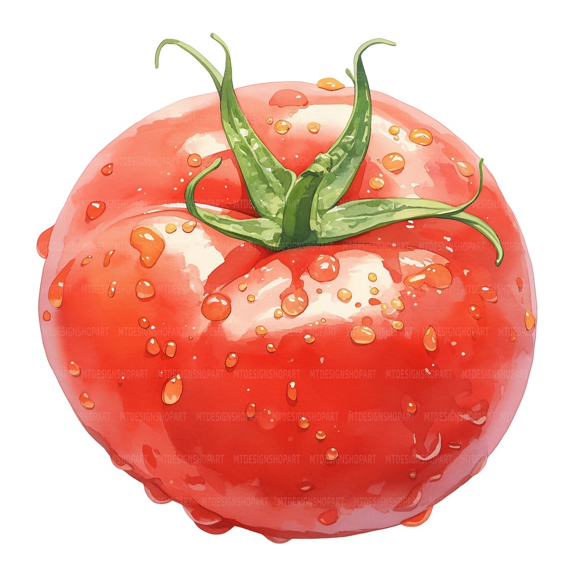 18 Tomatoes Clipart, Cute Tomato Clipart, Printable Watercolor Clipart ...