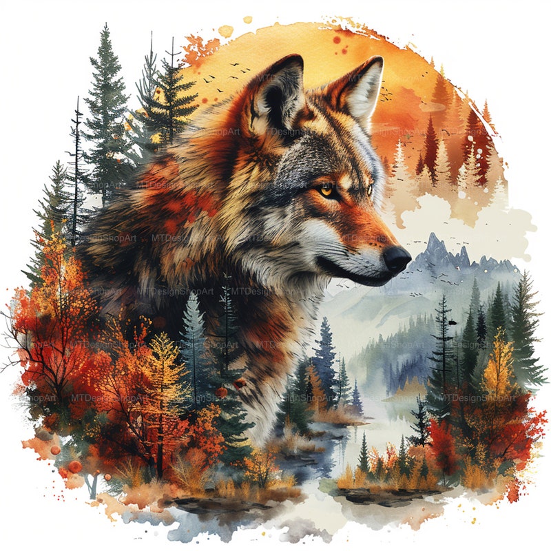 Wolf Cute Design - Etsy UK