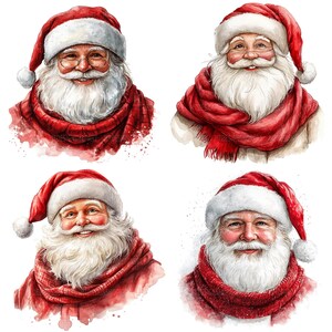 18 Christmas Santa Claus Clipart, Santa Claus Bundle, Printable ...