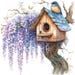 23 Spring Birdhouse Clipart, Bird House Art, Printable Watercolor ...