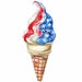 11 Patriotic Ice Cream Clipart, Usa Flag Clipart, Ice Cream, Printable ...